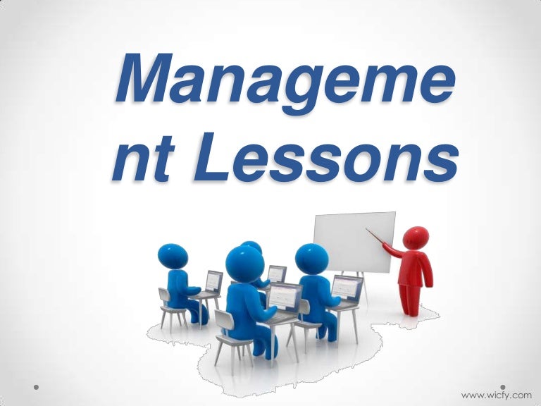 Management lessons