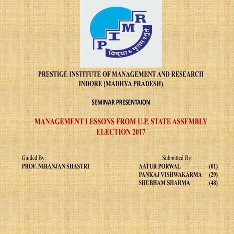 Management lessons from up state assembly election 2017 | PPTX ...