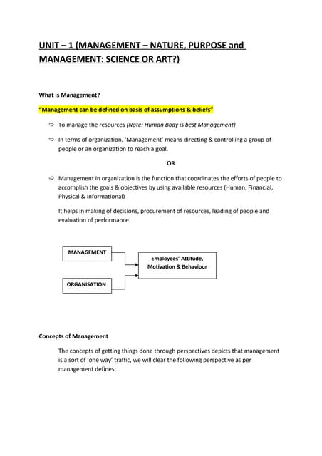 Management as Science and Art | PPTX