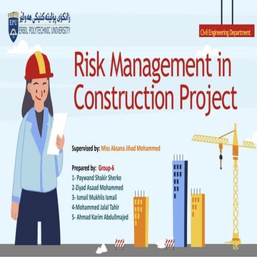 Risk Management in Engineering Construction Project | PPTX