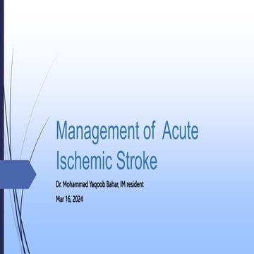 Management of Acute Ischemic Stroke.pptx | Brain and Nervous System ...