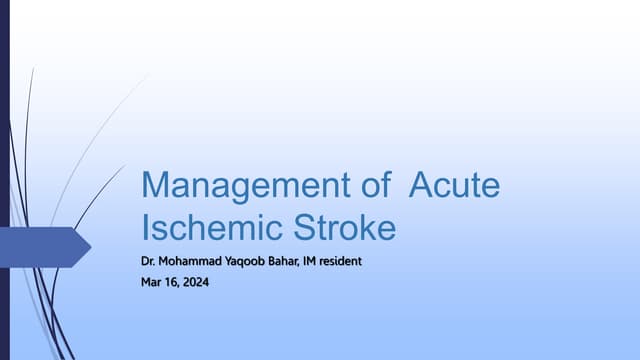 STROKE, RISK FACTORS, CLINICAL FEATURES AND MANAGEMENT.pptx | Brain and Nervous System Disorders ...