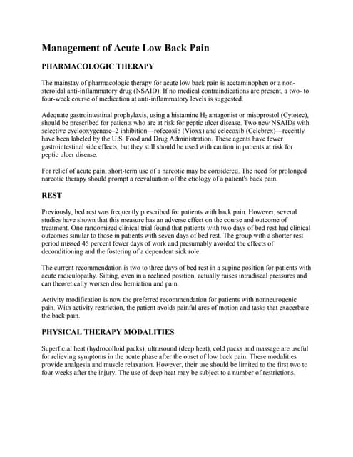 Differential Diagnosis of Lower Back Pain | PPT