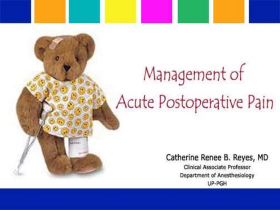 Postoperative pain management | PPT
