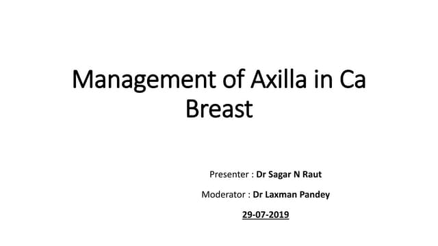 Sentinel lymph node breast ca | PPTX