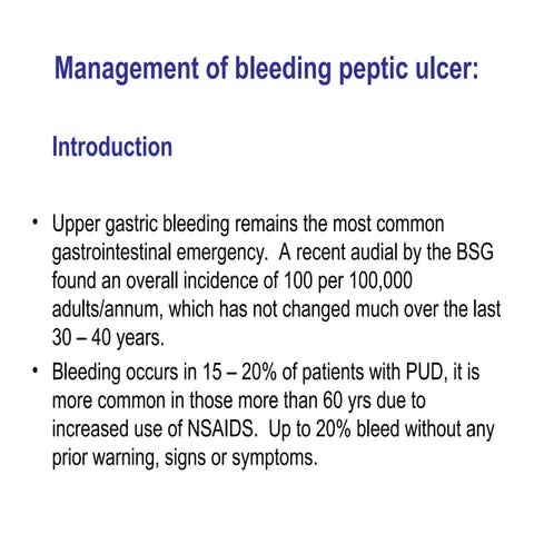 Management of bleeding peptic ulcer..ppt