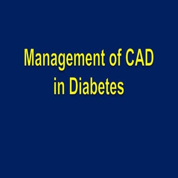 Management of cad in diabetes | PPT
