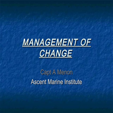 Management of change. | PPT