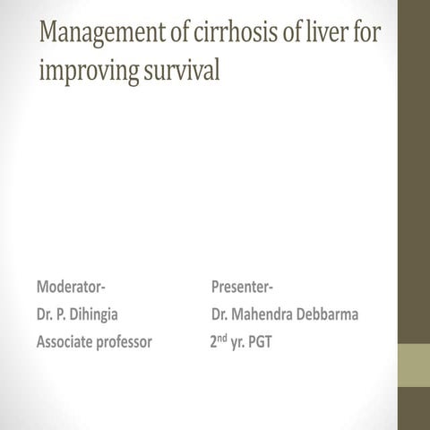 Case presentation on Decompensated Chronic Liver Disease (Non Alcoholic ...