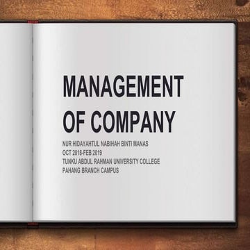 Management of Company | PPTX