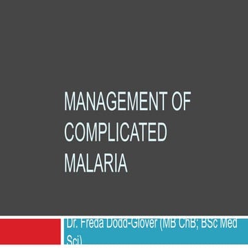 Complicated and uncomplicated malaria | PPT