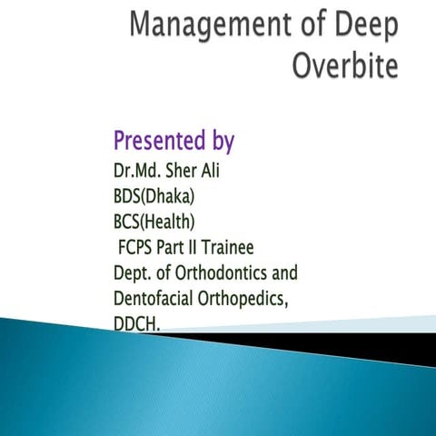 Management of deep overbite | PPTX