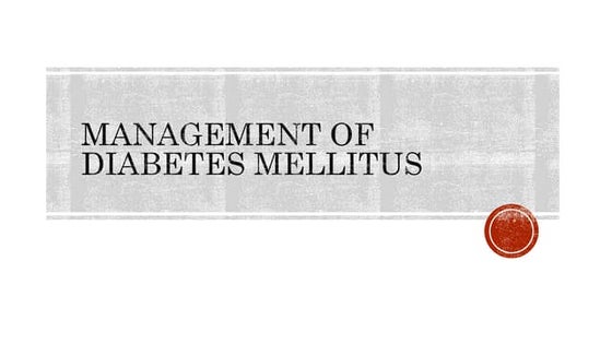 Management type 2 dm | PPT