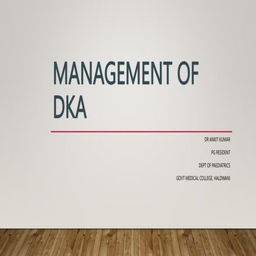 Diabetes ketoacidosis | PPTX