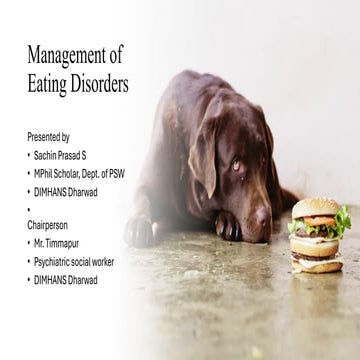 Management of Eating Disorders.pdf(psycho social interventions) | PDF