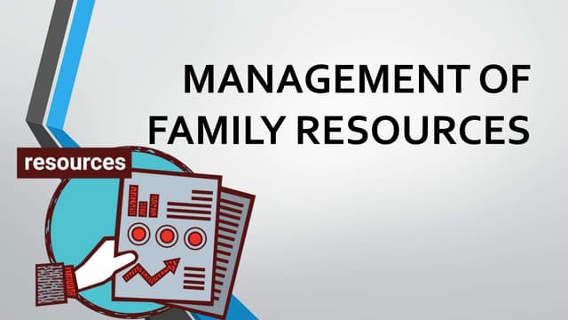 Management of family resources | PPTX