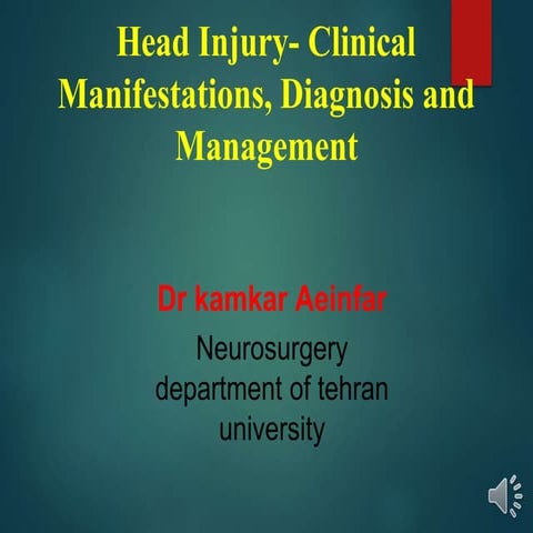 management of head trauma.ppt for medical students | PPT