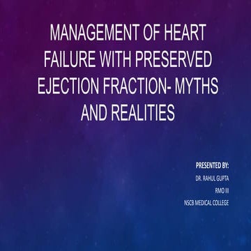 Management of heart failure with preserved ejection fraction | PPTX