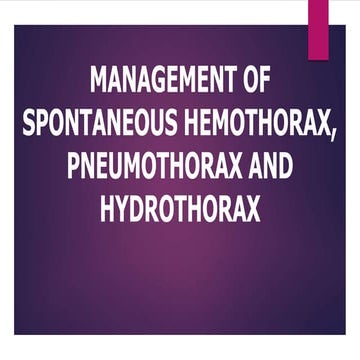 Management of Hemothorax -Slide.pptx