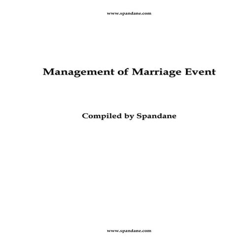 Management of marriage event | PDF