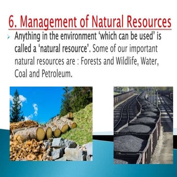 Management of natural resources | PPTX