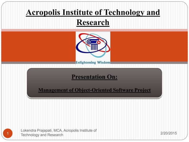 Management of object_oriented_project | PPT Management of object_oriented_project | PPT