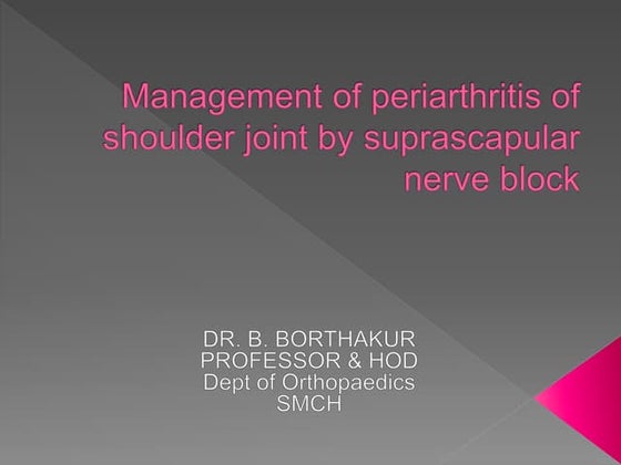 Shoulder Hydrodistention or Hydrodilatation | PPT