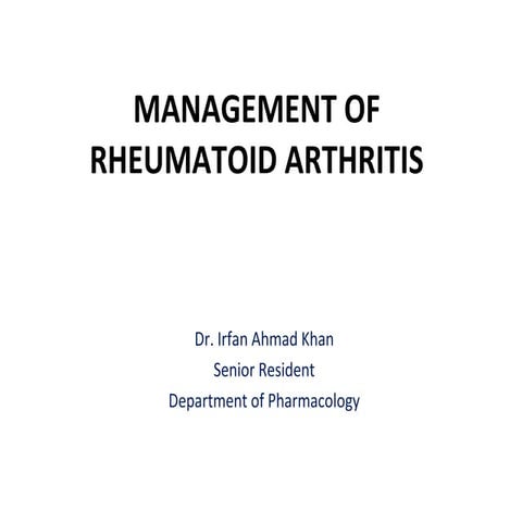 Management of rheumatoid arthritis | PPT