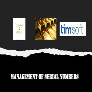 Management of serial numbers 1245345.ptx