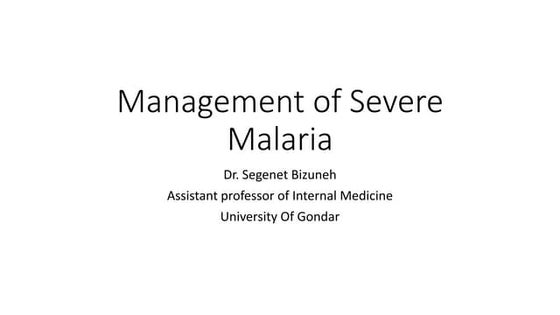 Treatment of Severe Malaria : Important Points .pdf