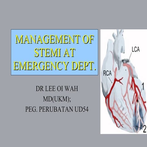 Management of stemi at emergency dept | PPT