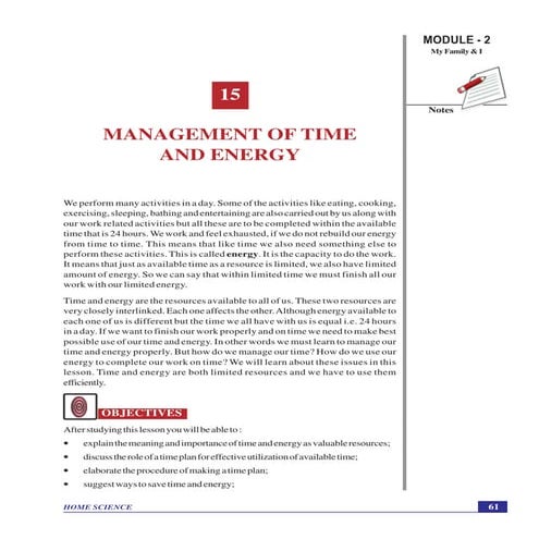 Management of time and energy | PDF
