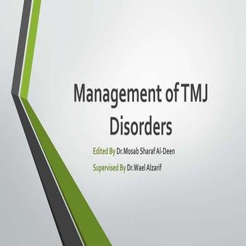 Management of tmj_disorders | PPT