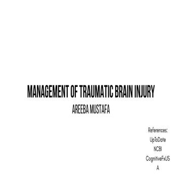 Management of Traumatic Brain Injury | PPTX | Brain and Nervous System ...