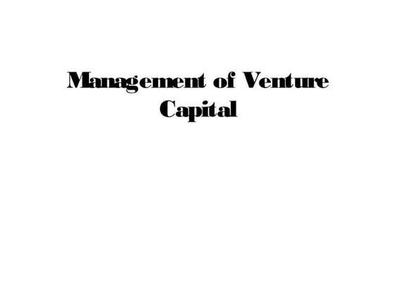 Venture capital in India | PPT