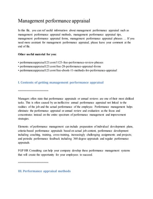 Performance appraisal for nurses | PDF