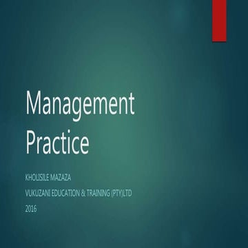 Management practice | PPTX