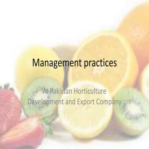 Management practices | PPTX