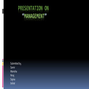 Management presentation | PPT