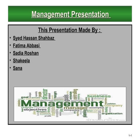 Fundamental of Management presentation made by Hassan Shahbaz www ...