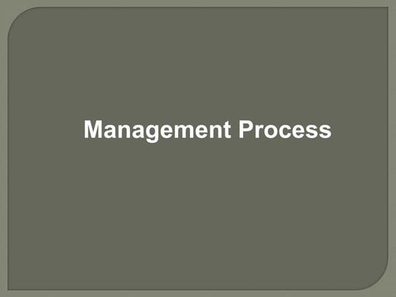 Management process | PPT