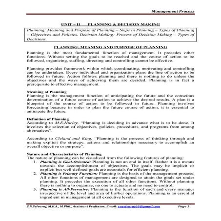 Management Process | PDF