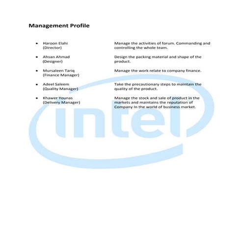 Management profile | DOCX