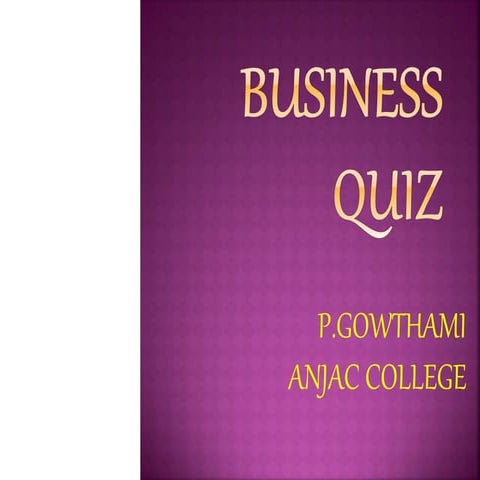 Management quiz | PPTX