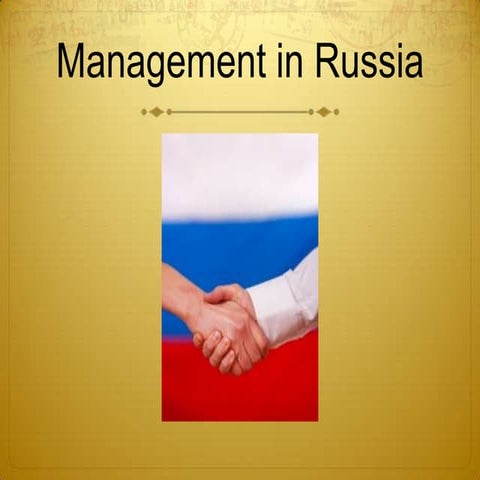 Management russian presentation | PPT