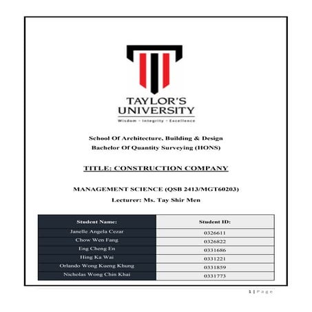 Management science final (1) | PDF