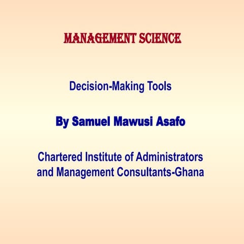 Management Science fo Professionals.pptx