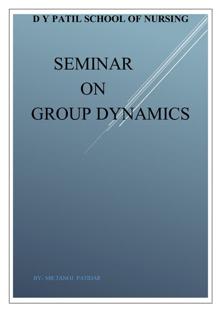 Group dynamics | PPT