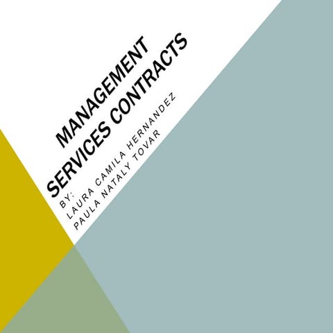 Management services contracts | PPTX | Business | Business and Finance