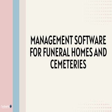 Management Software for Funeral Homes and Cemeteries | PDF